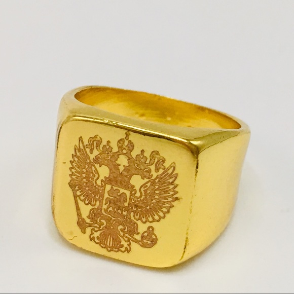 Jewelry | Double Headed Russian Eagle Signet Ring Gold Fill | Poshmark